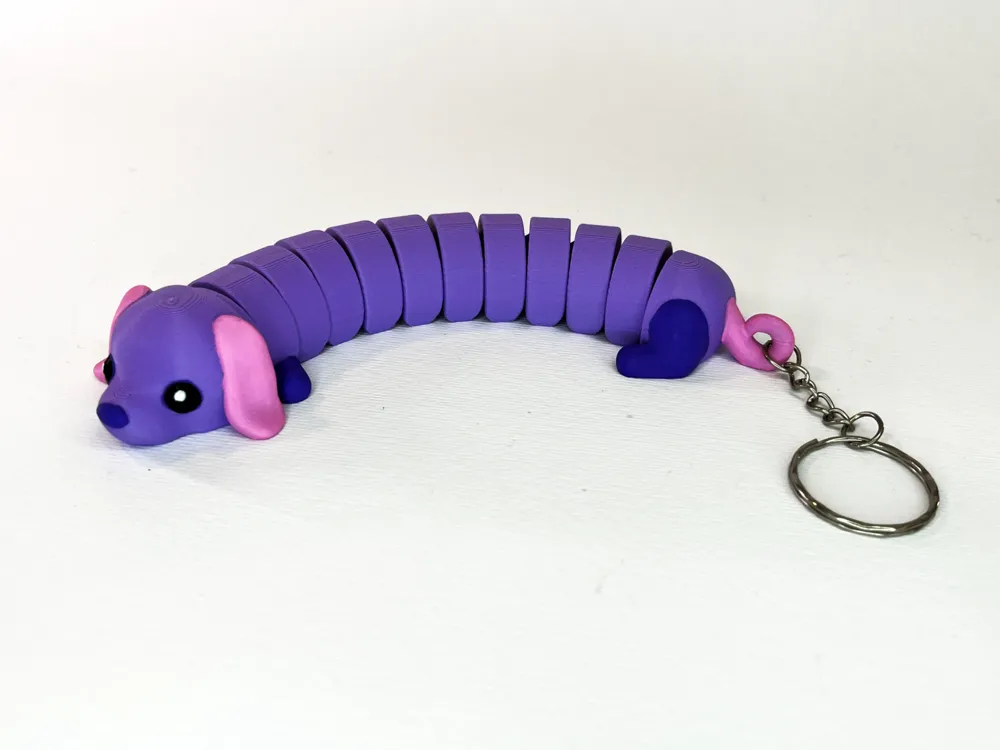 Cute Flexi Pets Long Puppy Dog (Keychain & Magnet) by Valeria Momo ...