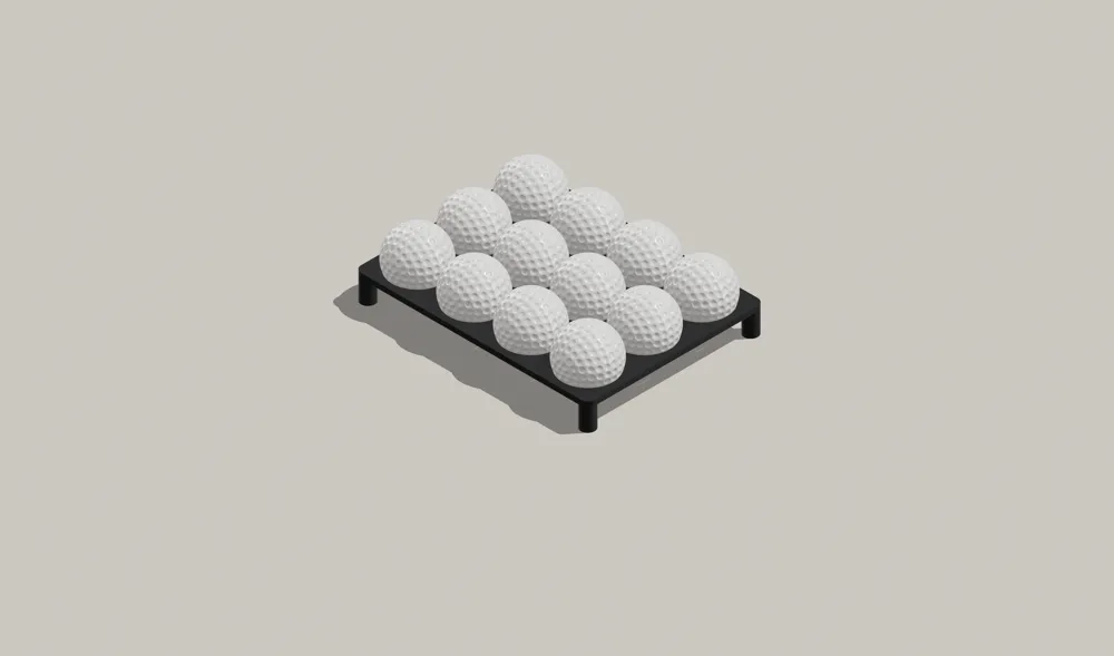Golfball Display Rack 12 | Holder & Organizer - Free 3D Print Model ...