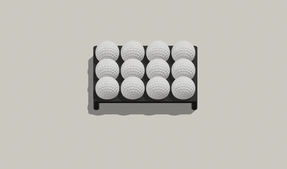 Golfball Display Rack 12 | Holder & Organizer - Free 3D Print Model ...
