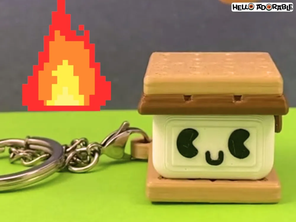 Smores Clicker Fidget Toy (Optional Keychain) by helloadorable ...