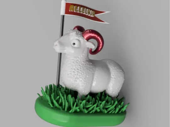 Alleluja Easter Ram - Free 3D Print Model - MakerWorld