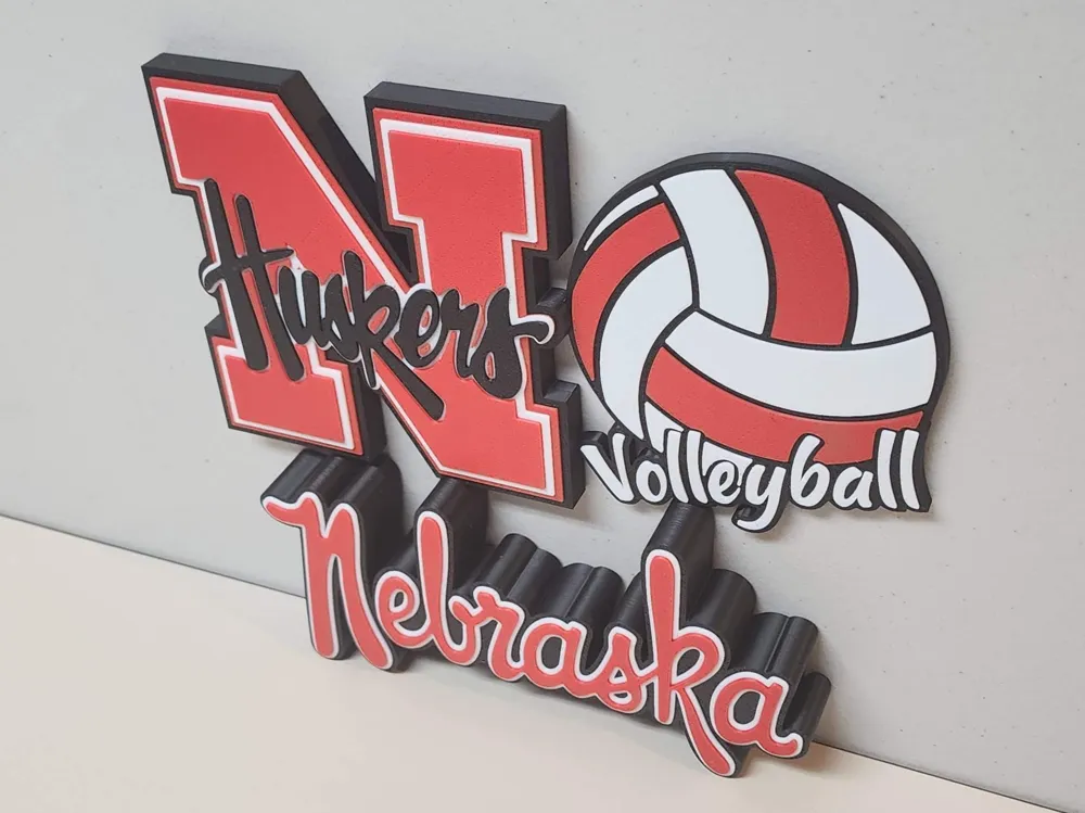 Nebraska Huskers Volleyball Wall or Desk Display by briankstan ...