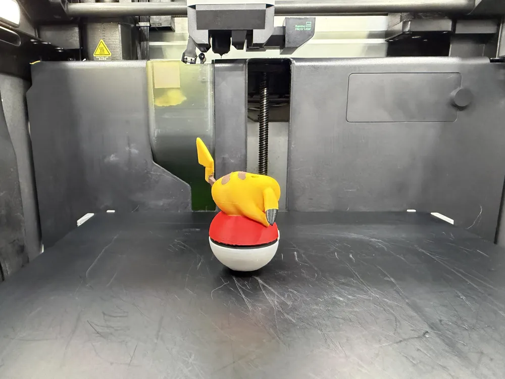 Pikachu Sleeping Pokeball Keychain - Free 3D Print Model - MakerWorld
