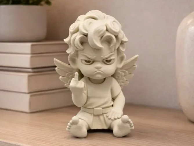 Grumpy Angel - Free 3D Print Model - MakerWorld