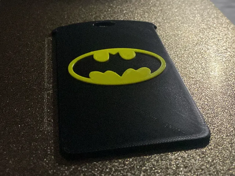 Batman Logo Badge Holder – NO AMS - Free 3D Print Model - MakerWorld