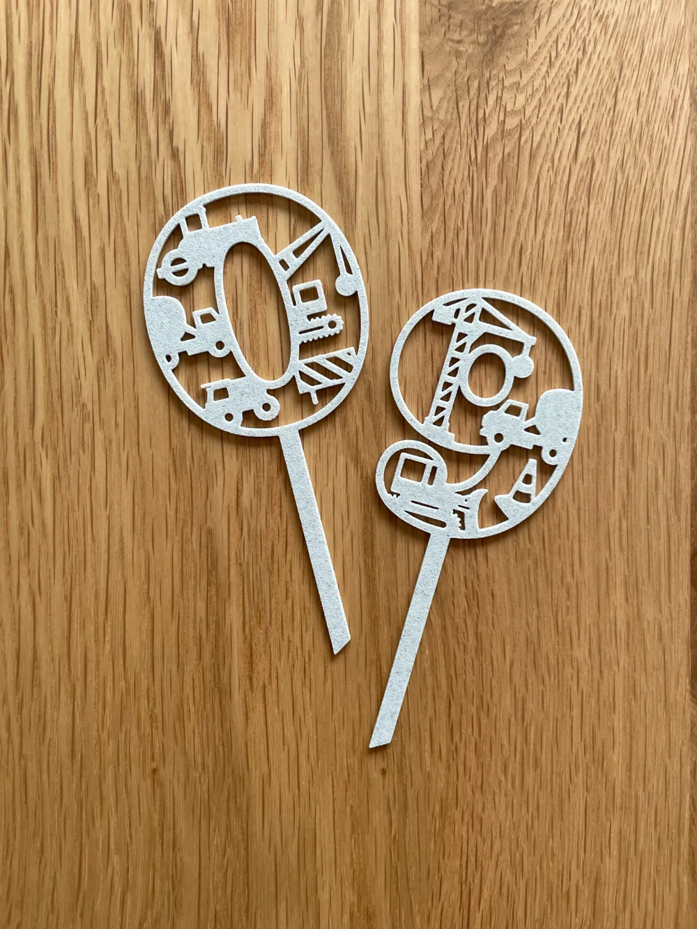 Cake topper - Construction numbers 0 to 9 - Free 3D Print Model ...