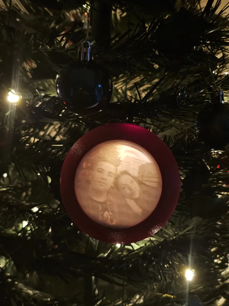 Customizable Christmas Lithophane Ball - Free 3D Print Model - MakerWorld