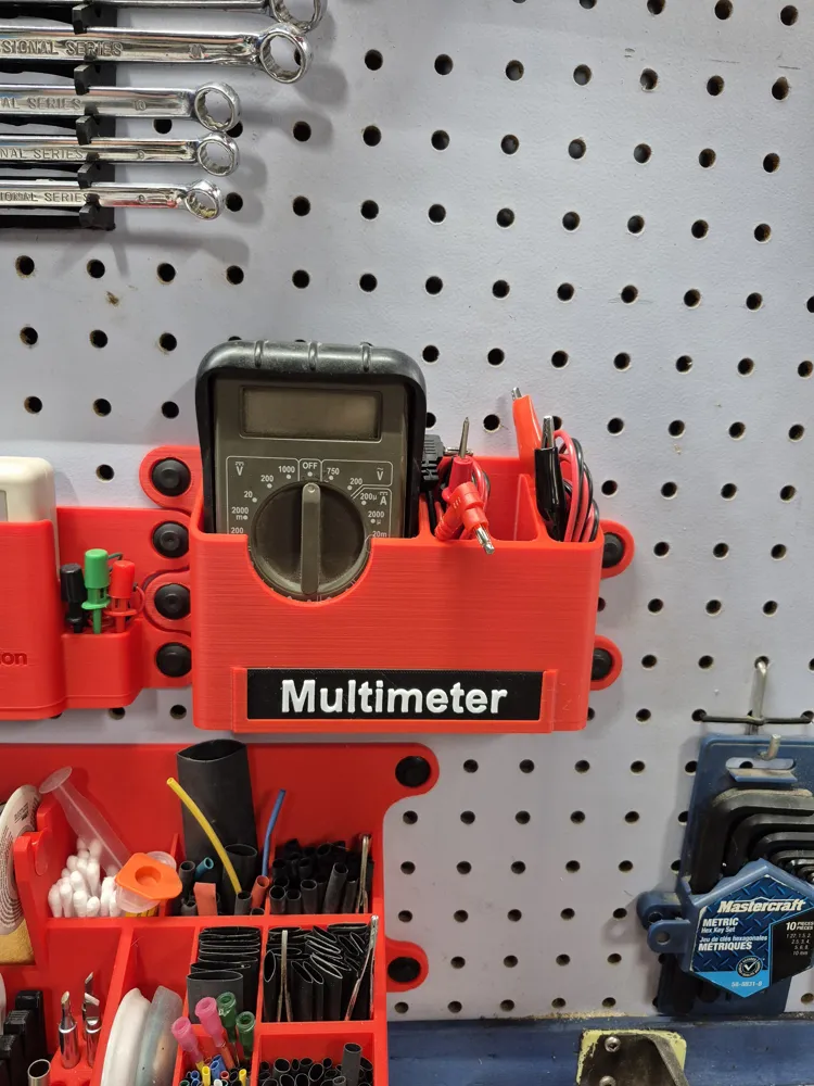 Pegboard Organizer - Multimeter Holder by GTMan002 MakerWorld: Download ...