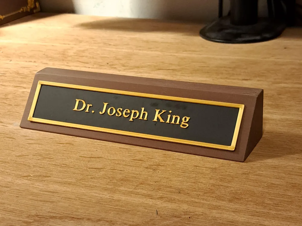 Customizable Classic Desk Name Plate by Ja - MakerWorld