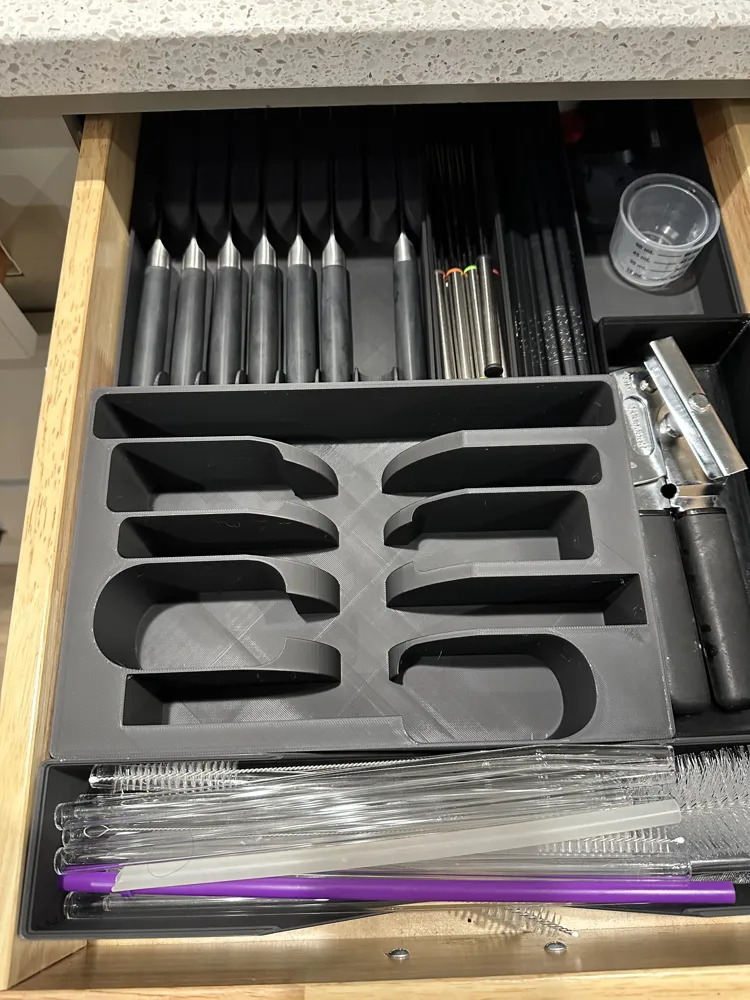Gridfinity 4×6 Kitchen Drawer Silverware Holder Remixed by smoothstone5 ...