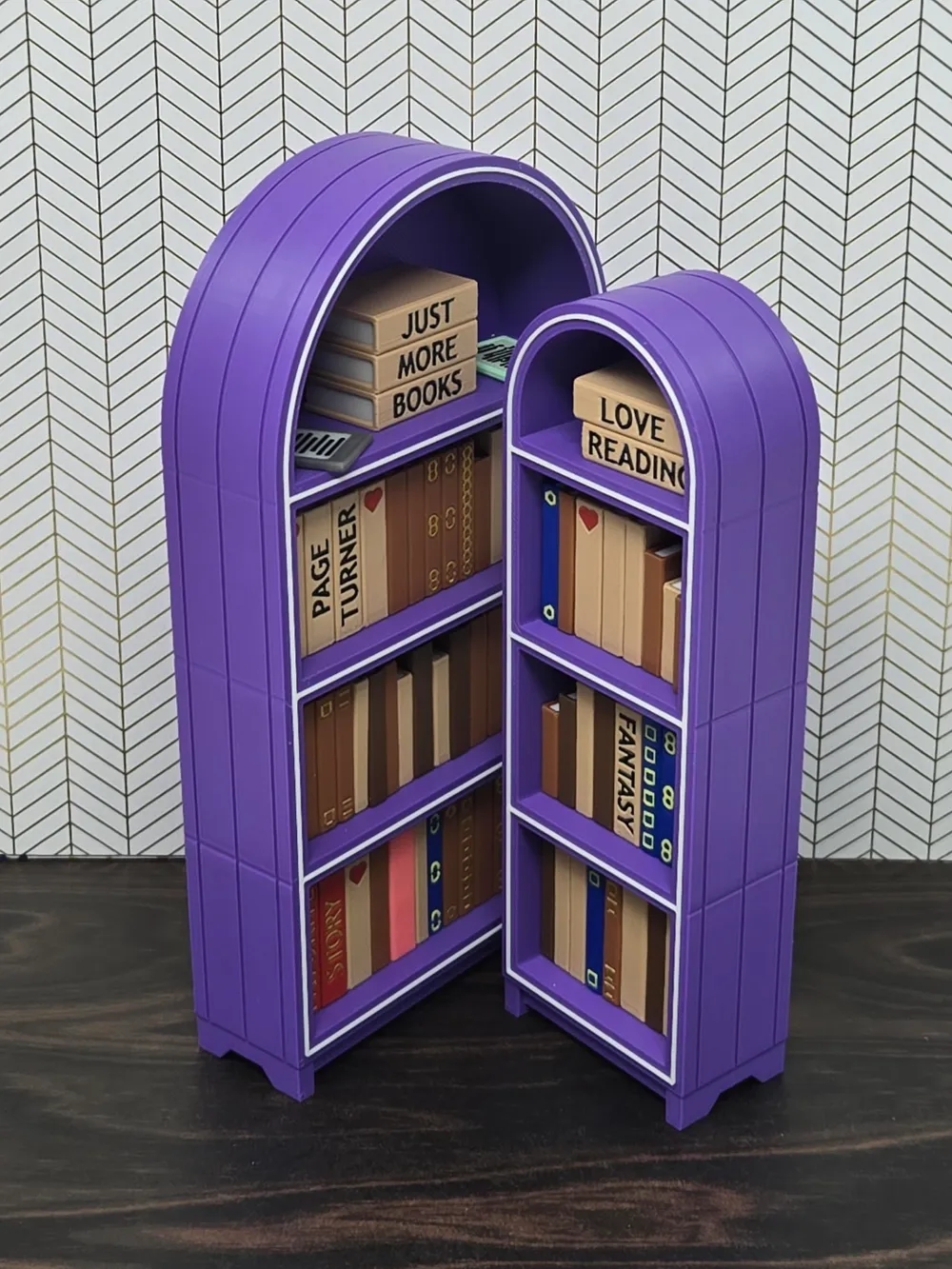 Miniature Arched Decorative Bookcase - Free 3D Print Model - MakerWorld