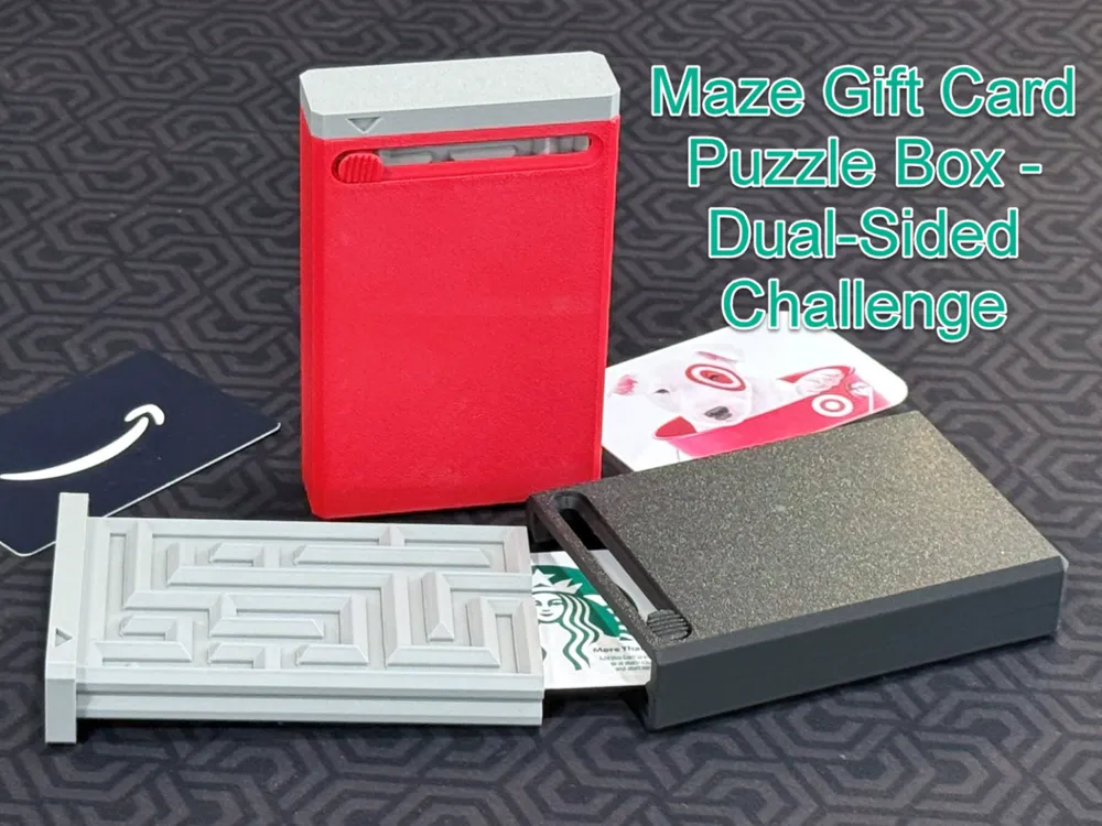 Maze Gift Card Puzzle Box – Dual-Sided Challenge - Free 3D Print Model ...