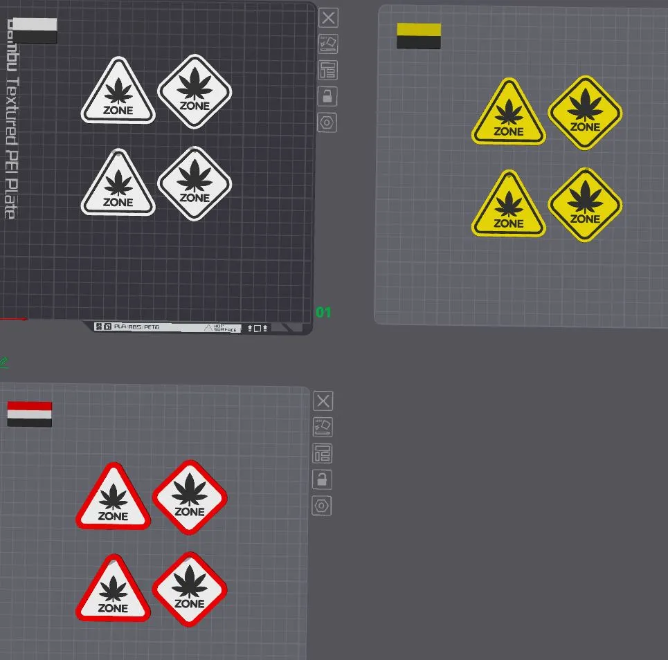 Weed Zone - triangle and diamond shape - 3 types by Maxsmith3DQc ...