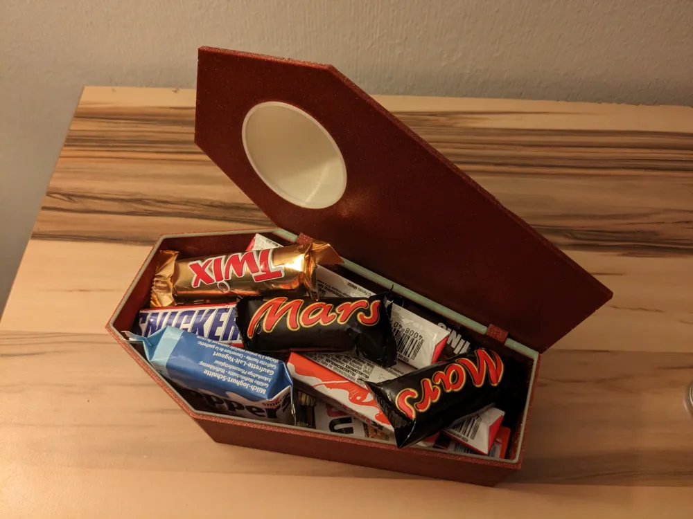 Halloween casket decoration / candy bucket by New Axiom - MakerWorld