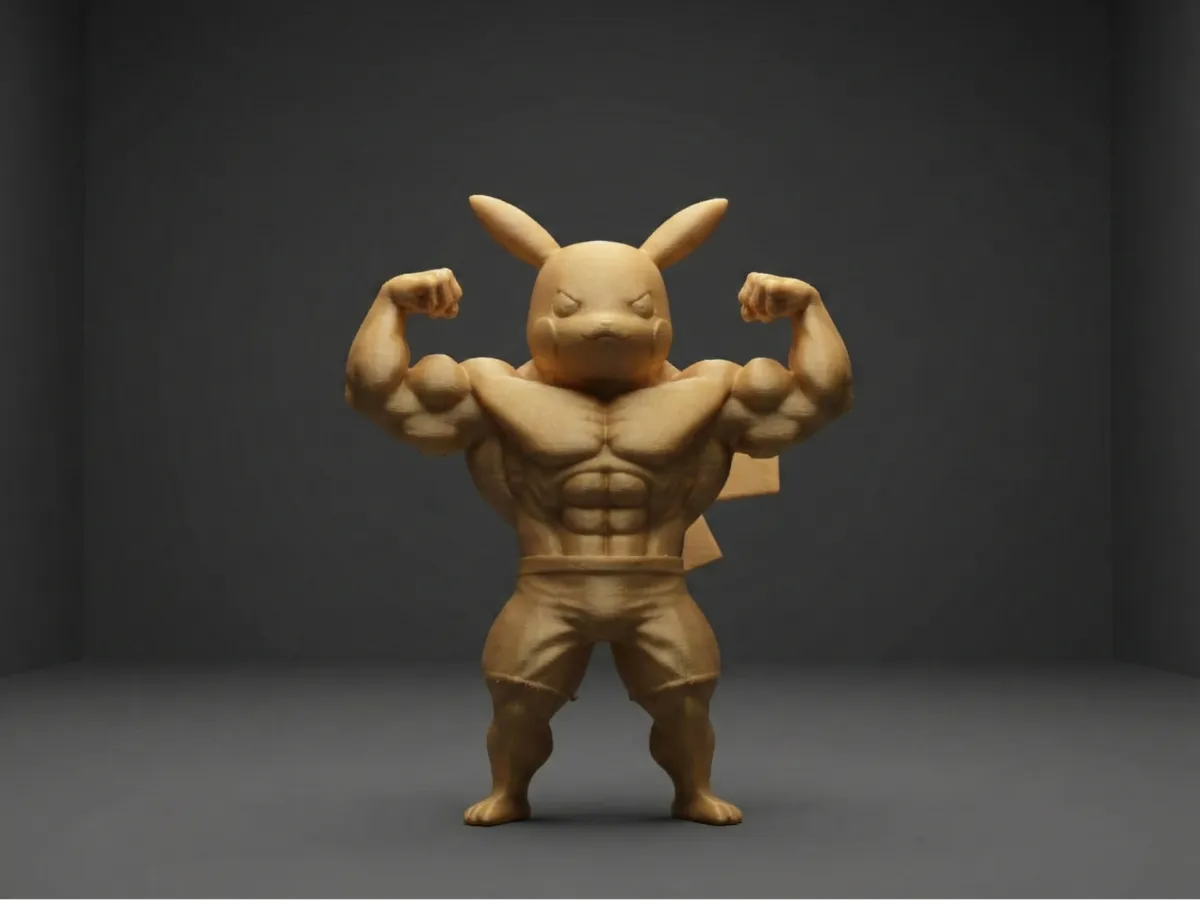 Buff Pikachu - Free 3D Print Model - MakerWorld