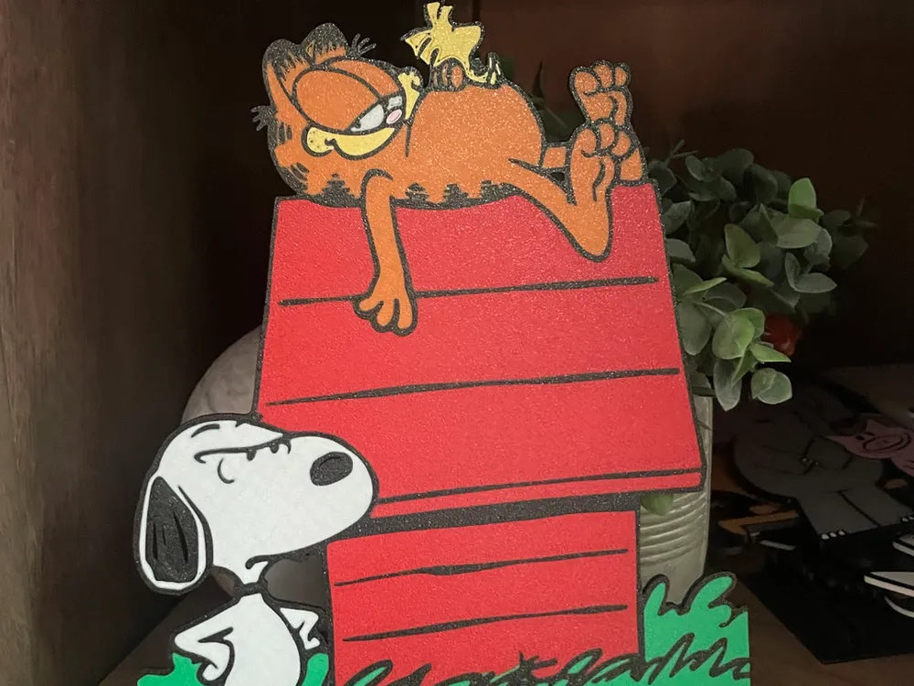Snoopy Garfield crossover / 7 color / Peanuts / by 3D Prints This Week ...