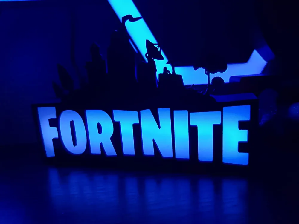 FORTNITE LED Sign – RGB Gaming Lamp - Free 3D Print Model - MakerWorld