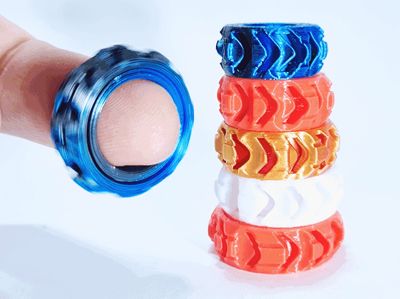 Fidget Ring Spinner 12/14/16/18/20 mm - Free 3D Print Model - MakerWorld