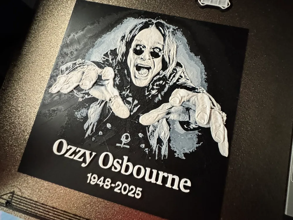 Ozzy Osbourne Hueforge by spank7 MakerWorld: Download Free 3D Models
