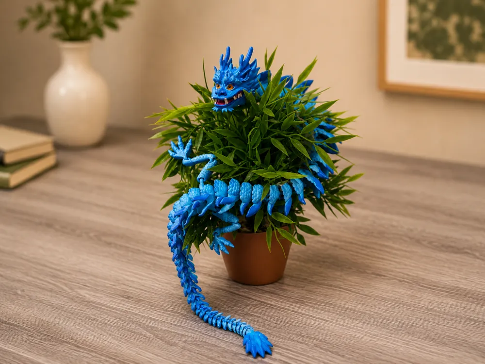 Articulated Dragon Flexible Fidget Toy - Free 3D Print Model - MakerWorld