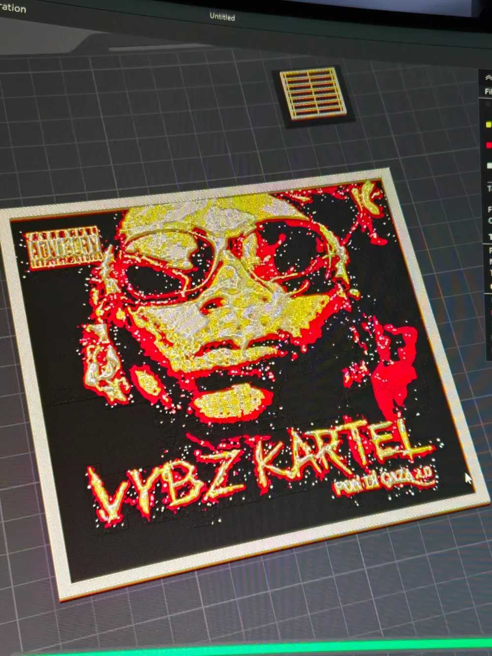 PON DE GAZA 2.0 - Vybez Kartel Album Cover von Admin3D - MakerWorld