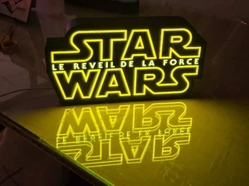 Star Wars The Force Awakens Light Box - Free 3D Print Model - MakerWorld