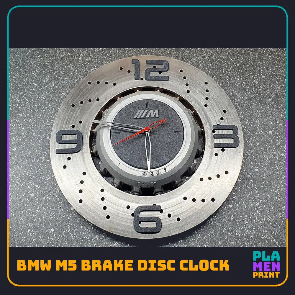 BMW M5 BRAKE DISC CLOCK by PLAmenPRINT - MakerWorld