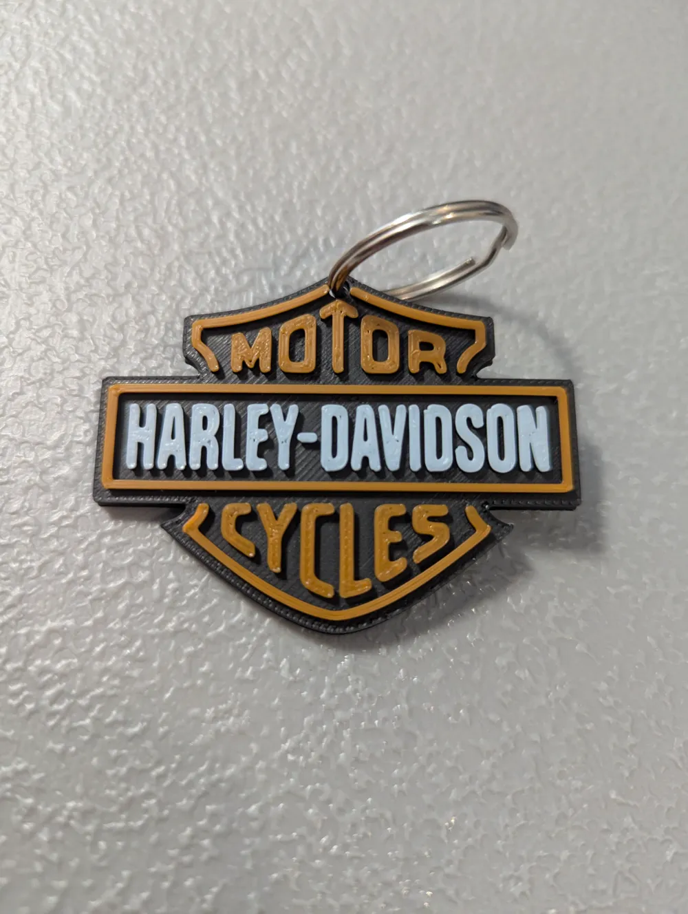 Harley Davidson Keychain Raised Color Fast Print by RedFlame - MakerWorld