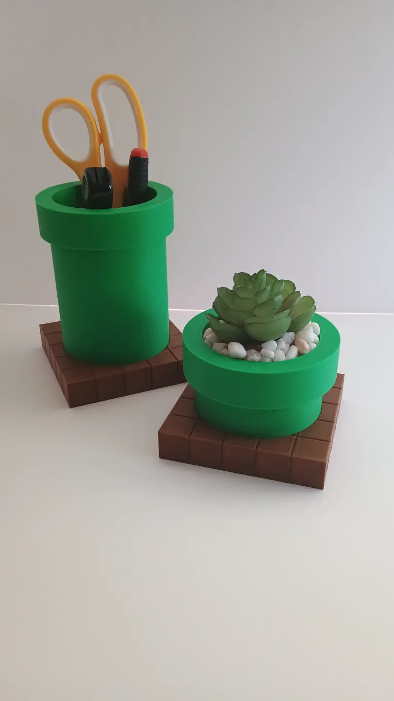 Mario mini pipe plant pot by 3DealityDesigns24 - MakerWorld
