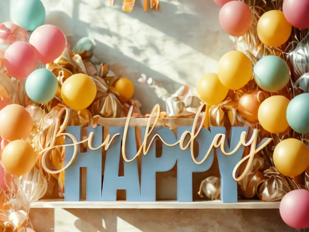 00042 Lettering Happy Birthday - Free 3D Print Model - MakerWorld