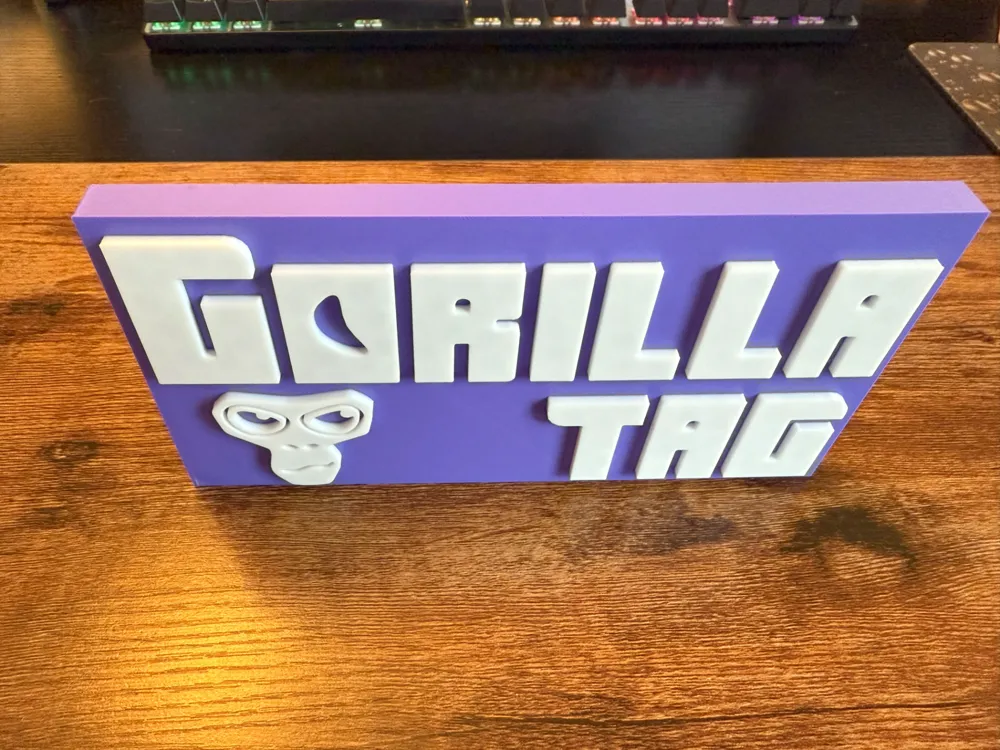Gorilla Tag Logo Standing Sign by GDMFL - MakerWorld