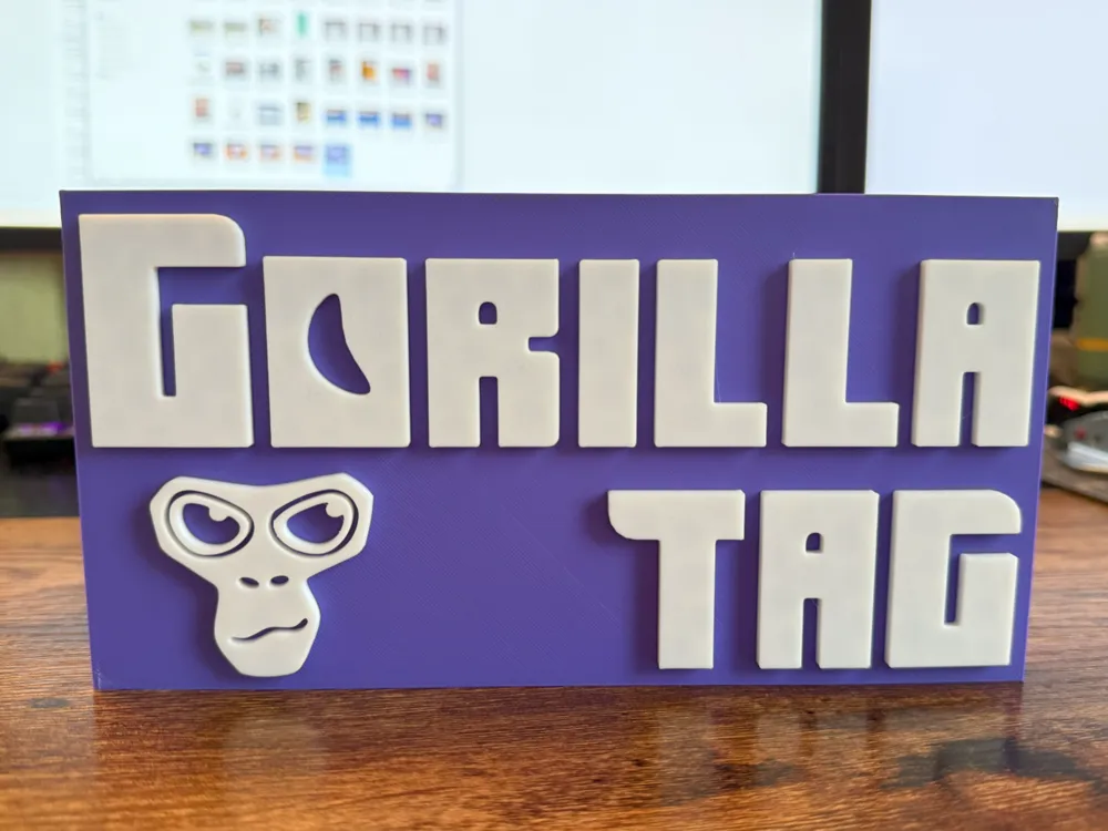 Gorilla Tag Logo Standing Sign by GDMFL - MakerWorld