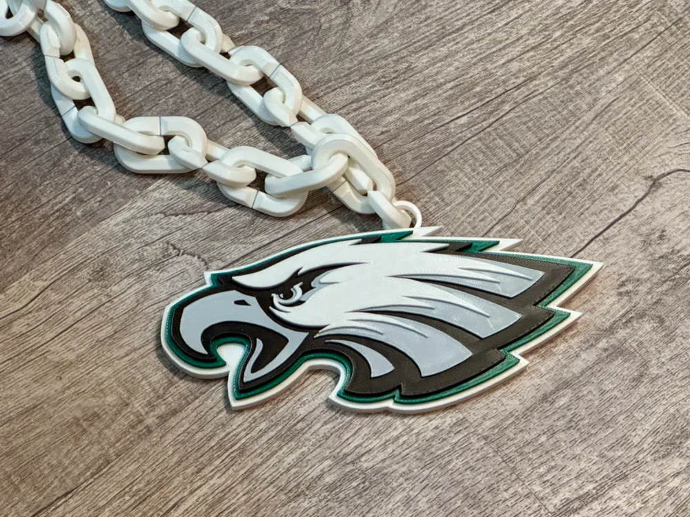 Philadelphia Eagles Oversized logo necklace chain - Free 3D Print Model ...