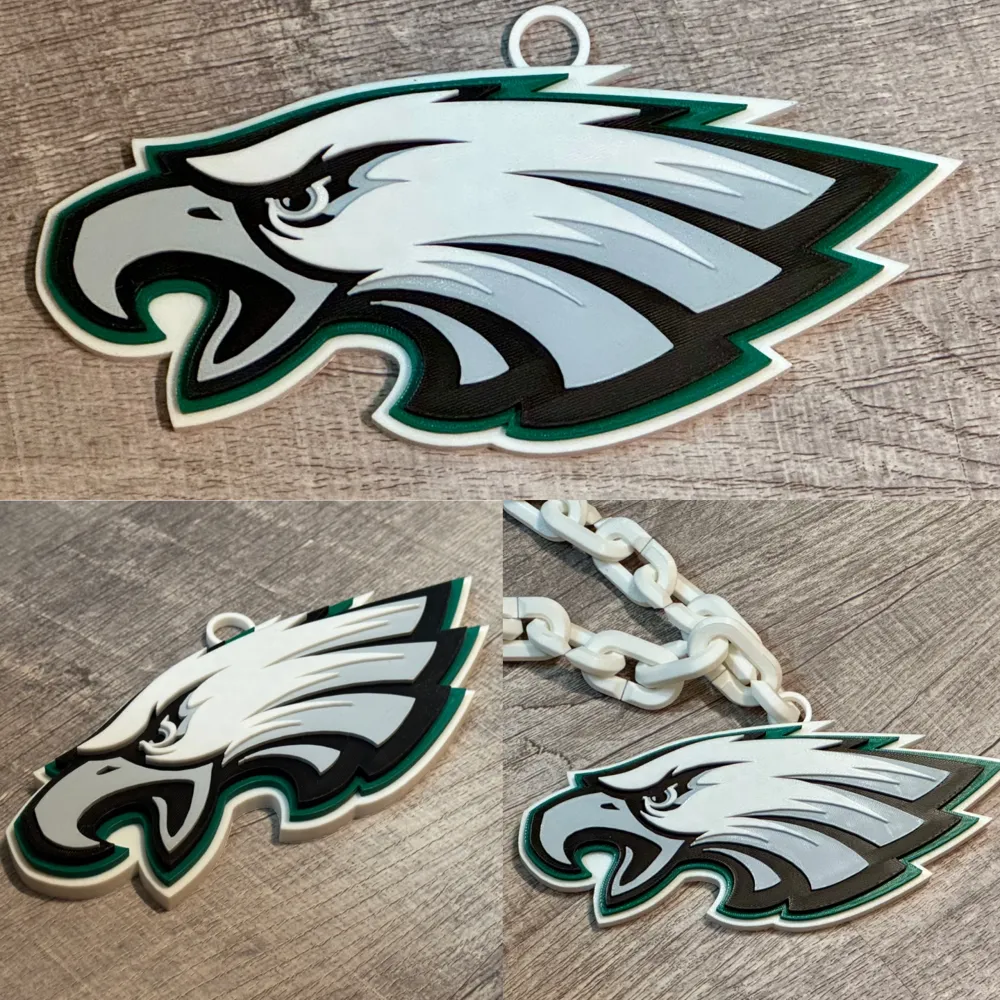 Philadelphia Eagles Oversized logo necklace chain by JabHook MakerWorld ...