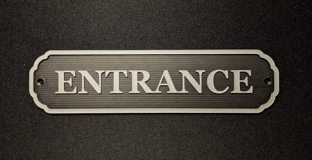Entrance Door Sign - Free 3D Print Model - MakerWorld