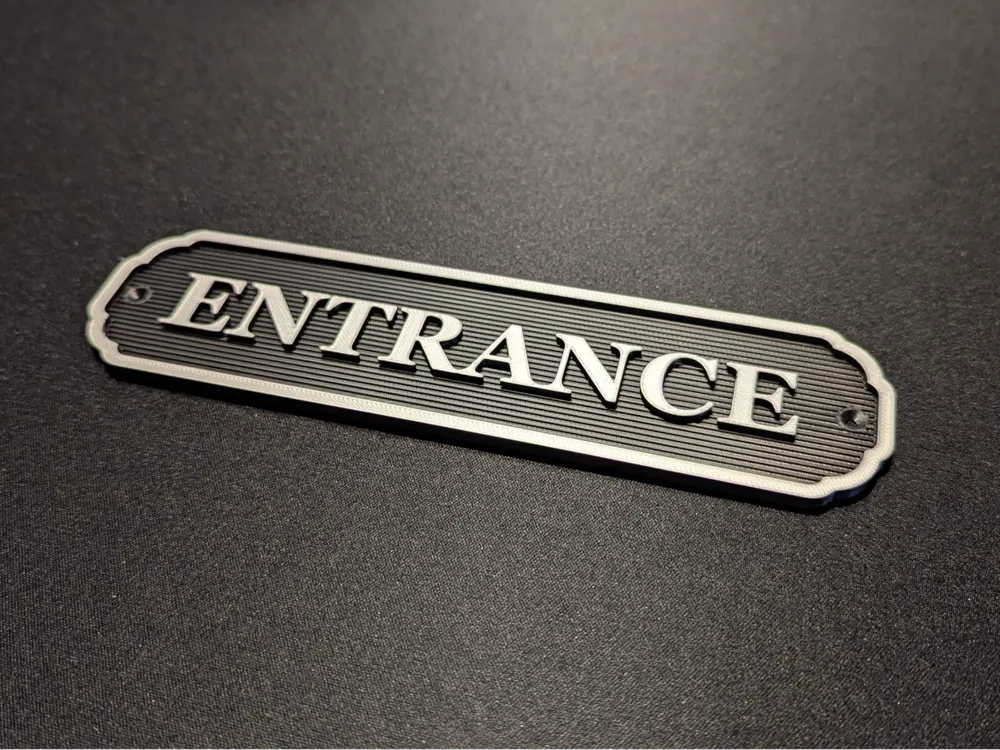 Entrance Door Sign - Free 3D Print Model - MakerWorld
