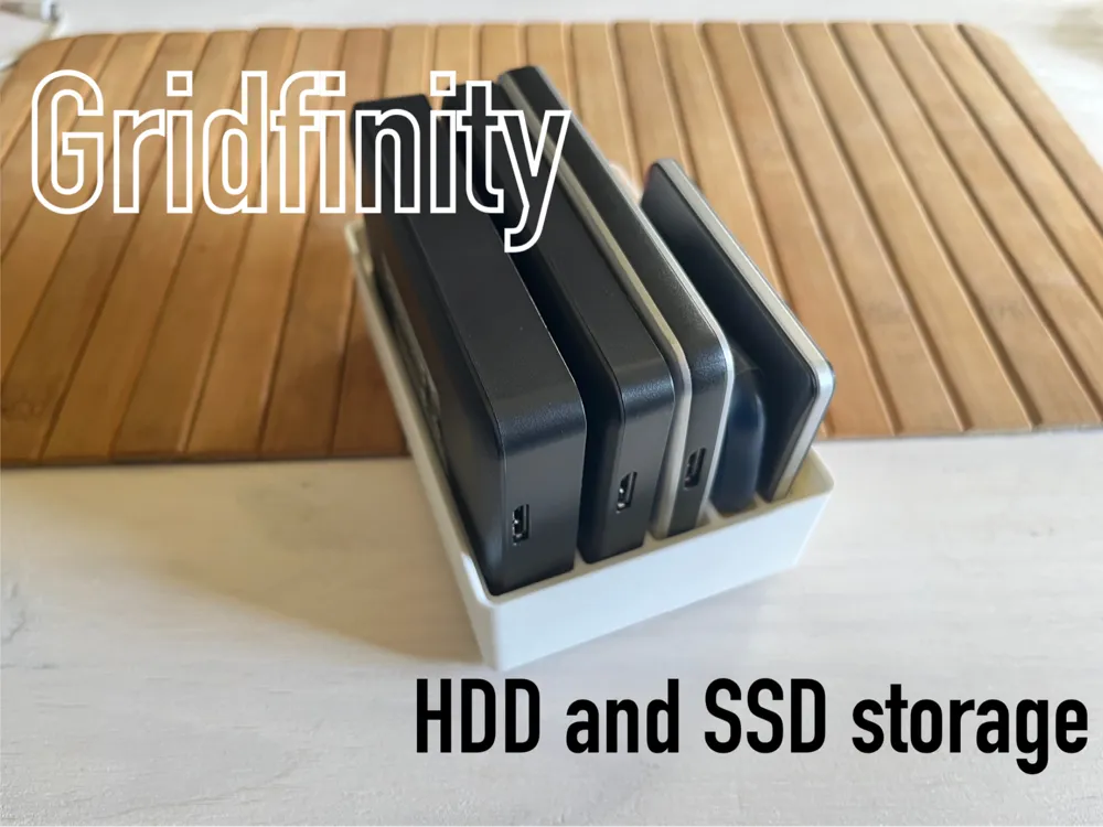 Gridfinity HDD SSD Storage - Free 3D Print Model - MakerWorld