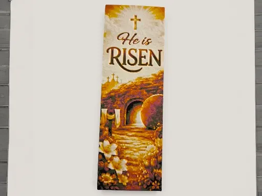 He is Risen Easter 50mm x 150mm Bookmark - Free 3D Print Model - MakerWorld