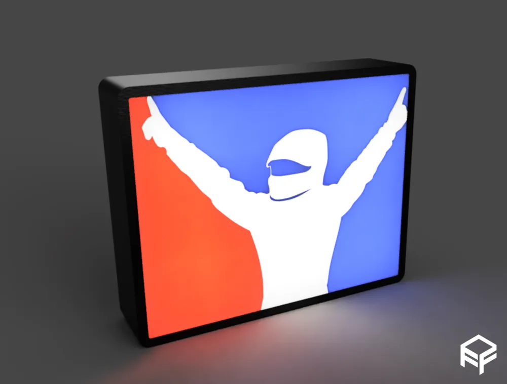 iRacing logo lightbox by FF3D.Makes - MakerWorld