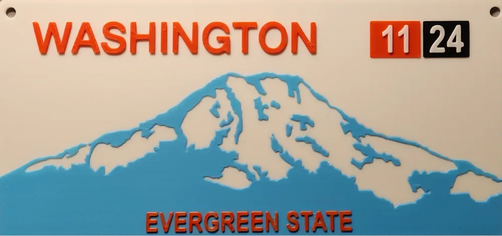 Washington State License Plate by BrooksAdditive MakerWorld: Download ...