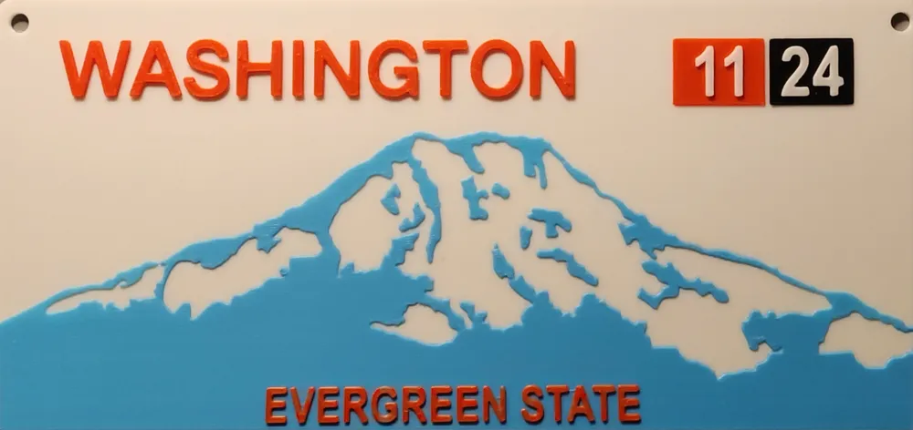Washington State License Plate by BrooksAdditive MakerWorld: Download ...