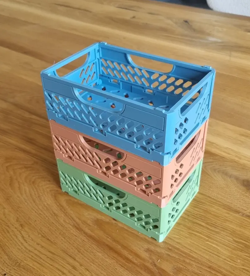 Foldable and stackable Crate - Free 3D Print Model - MakerWorld