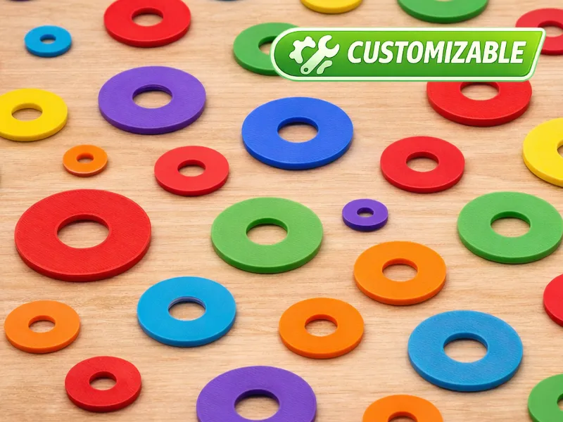 Customizable Parametric Washer - Free 3D Print Model - MakerWorld