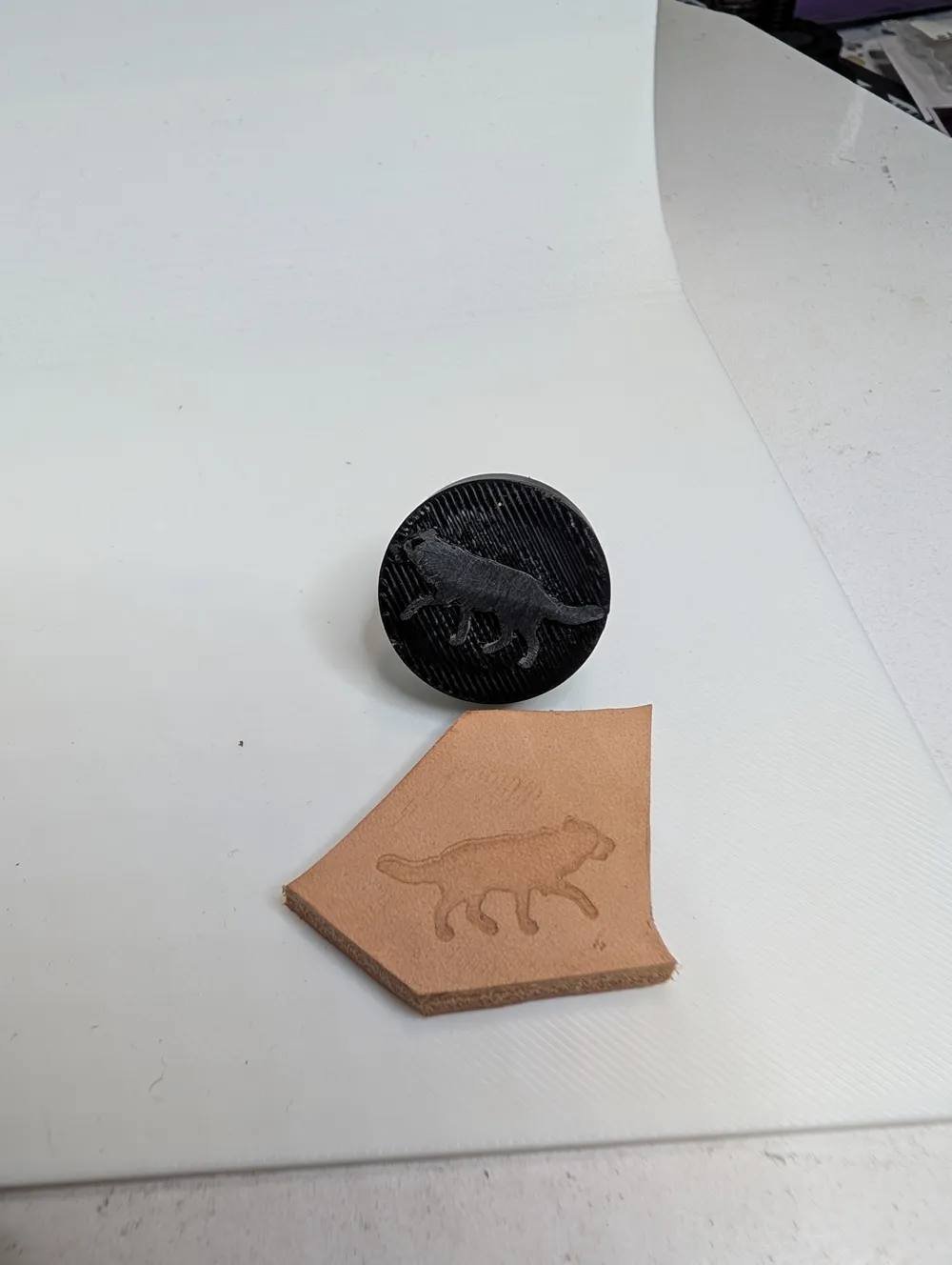Wolf Leather Stamp - Free 3D Print Model - MakerWorld