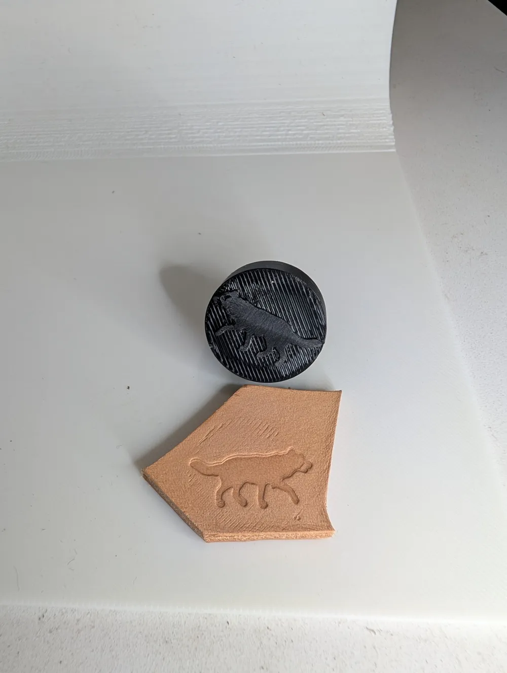 Wolf Leather Stamp - Free 3D Print Model - MakerWorld