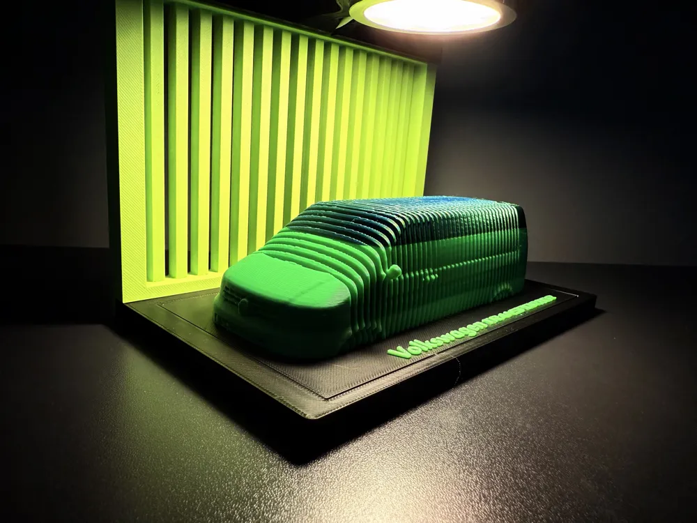 Volkswagen Transporter 5 - Layered Car Sculpture! - Free 3D Print Model ...