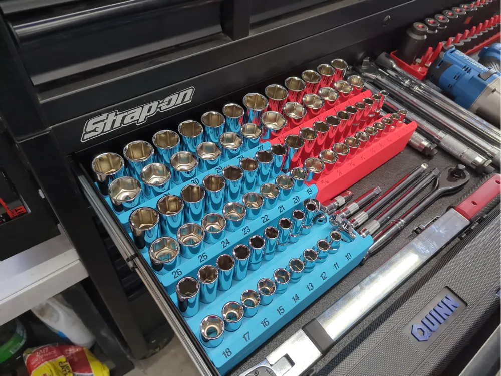 Quinn 1/2" Master Socket Set - EASY GRAB - Free 3D Print Model - MakerWorld