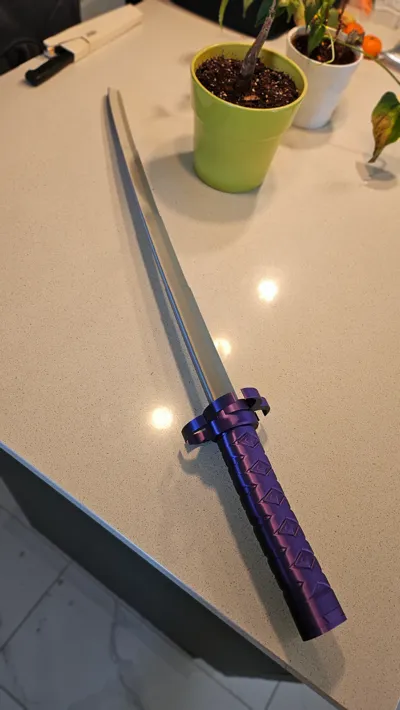 Katana V2 Samurai Sword Pip dual color no ams by Tommy Gun MakerWorld: Download Free 3D Models