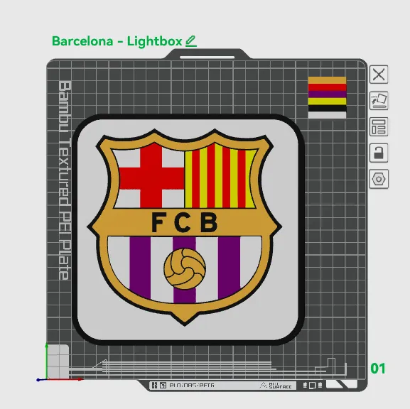 FC Barcelona - Lightbox by Love Prints - MakerWorld