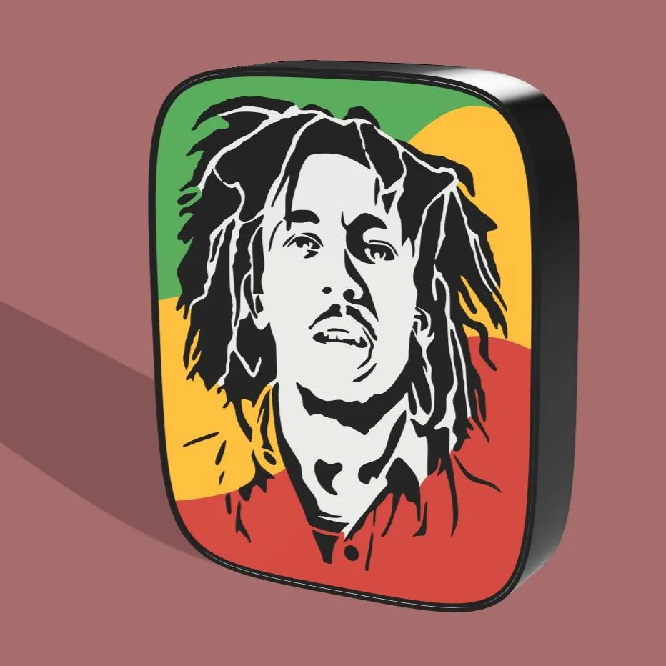 Light Bob Marley Lumière Box LED strip Vert jaune rouge by ...